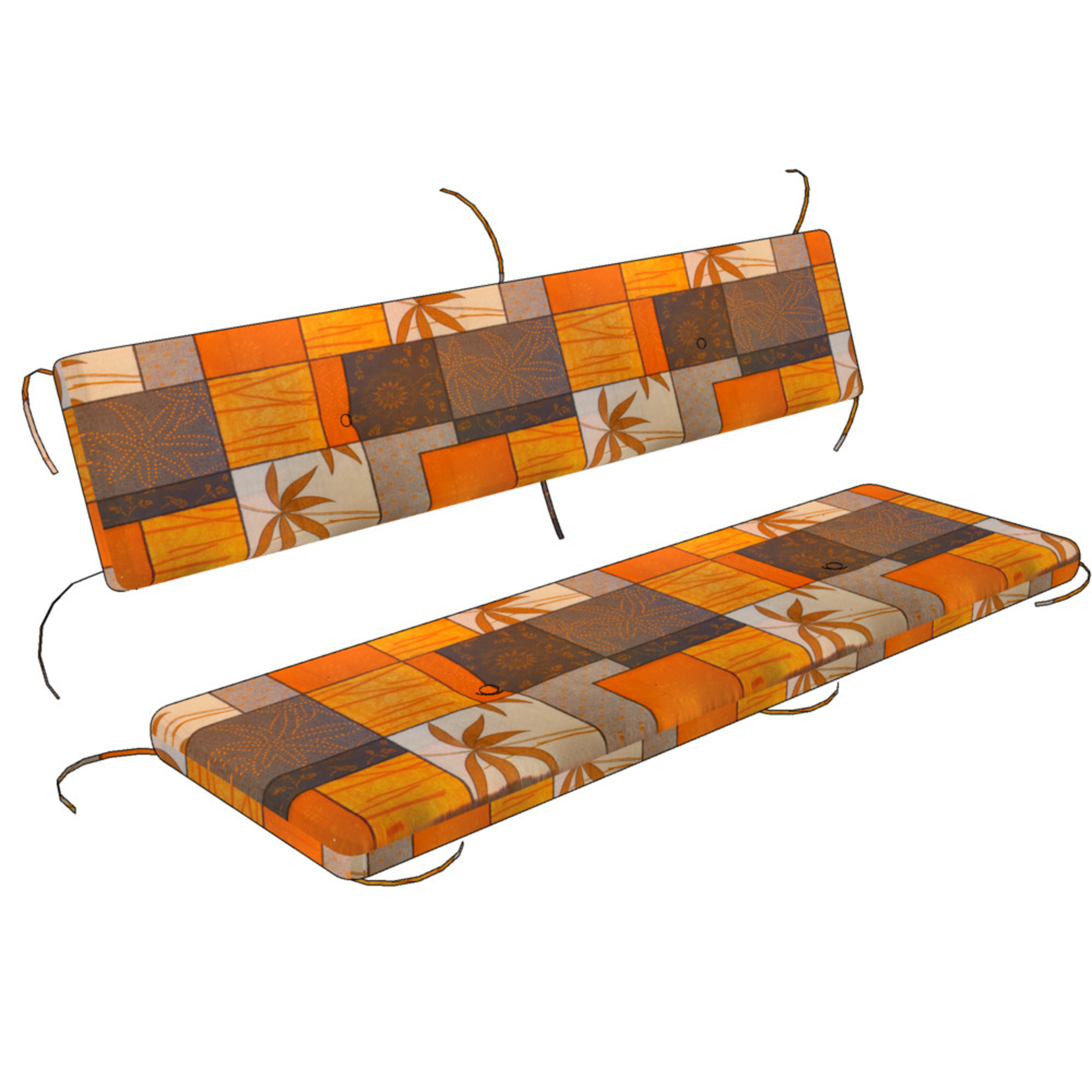 Bierbankauflagen Mit Separater R cklehne 121x36x5 Cm Und 121x26x5 Cm